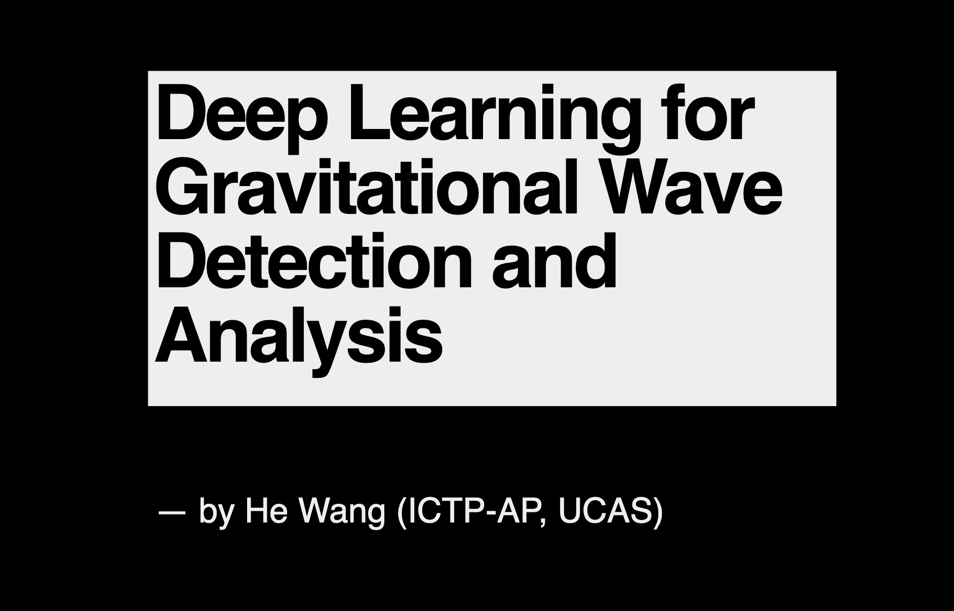 Deep Learning for Gravitational Wave Detection and Analysis | A Quest ...